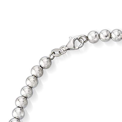 Ross-Simons Italian 6-14mm Sterling Silver Bead Graduated Necklace. 18 inches