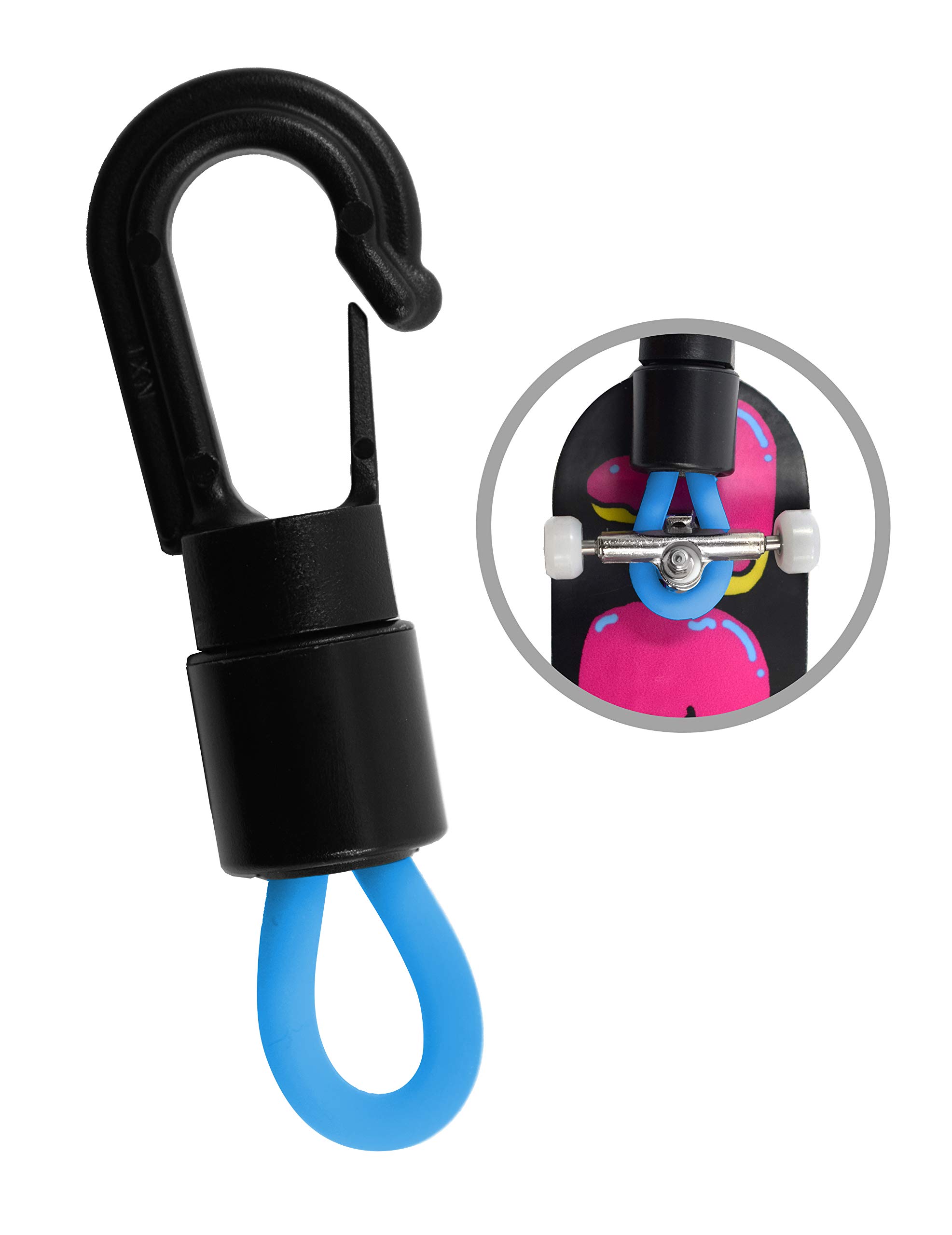 Teak Tuning Complete Carrier, Blue Flame Colorway - Fingerboard Hook Key Chain - Silicone - Made In the USA