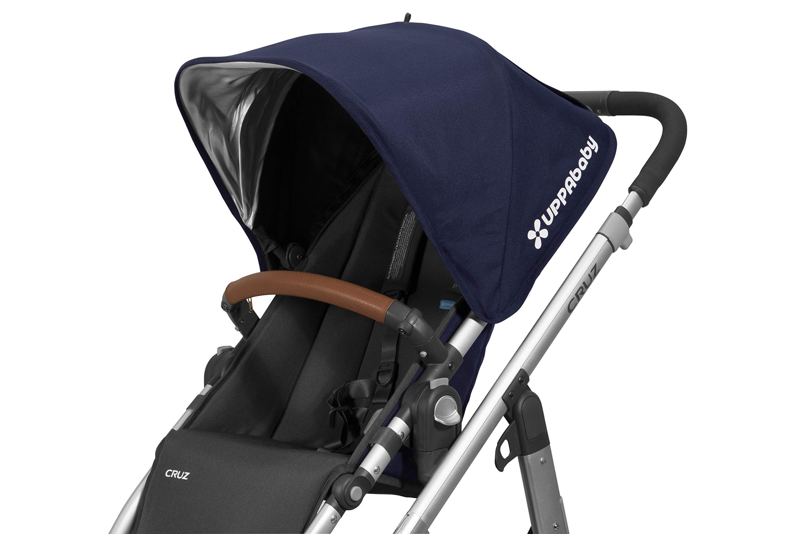 UPPAbaby Vista V2 Stroller - Jordan (Charcoal Melange/Silver/Black Leather) + Leather Handlebar Covers for Vista, V2 - Saddle + Leather Bumper bar Cover for Vista, V2, Cruz, V2 - Saddle
