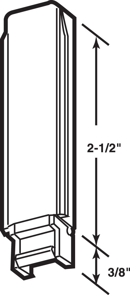 Prime-Line N 6775 White Plastic Closet Door Guide, Cox Doors (2 Pack)