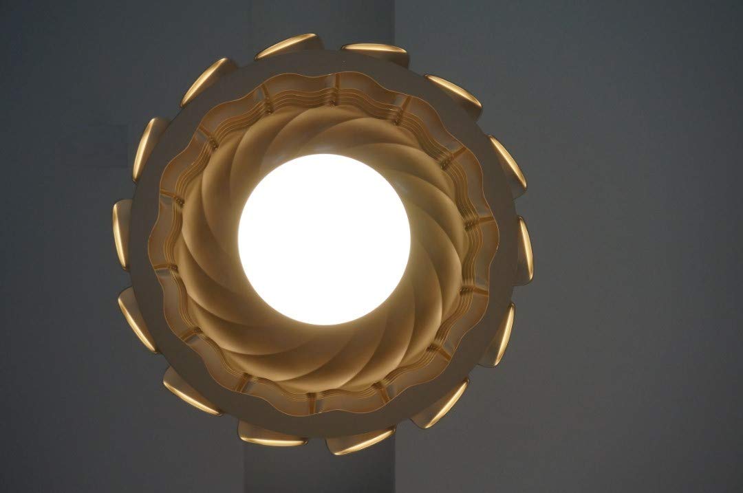 Todays Fans Oceano Bladeless Ceiling Fan, 6 Speeds with LED Light, 23" (Gold)