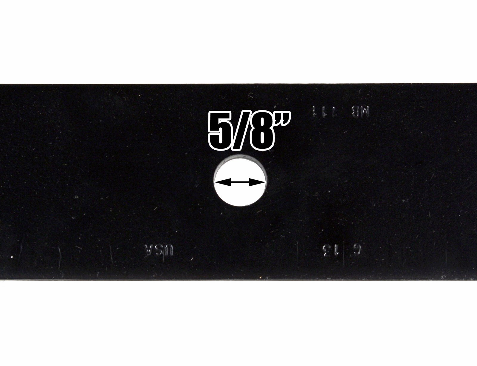 USA Mower Blades (3 MB111BP for Scag A48111, A48304, 481708, 482879 Length 21 in. Width 2-1/2 in. Thickness .204 in. Center Hole 5/8 in. 60" 61" Deck