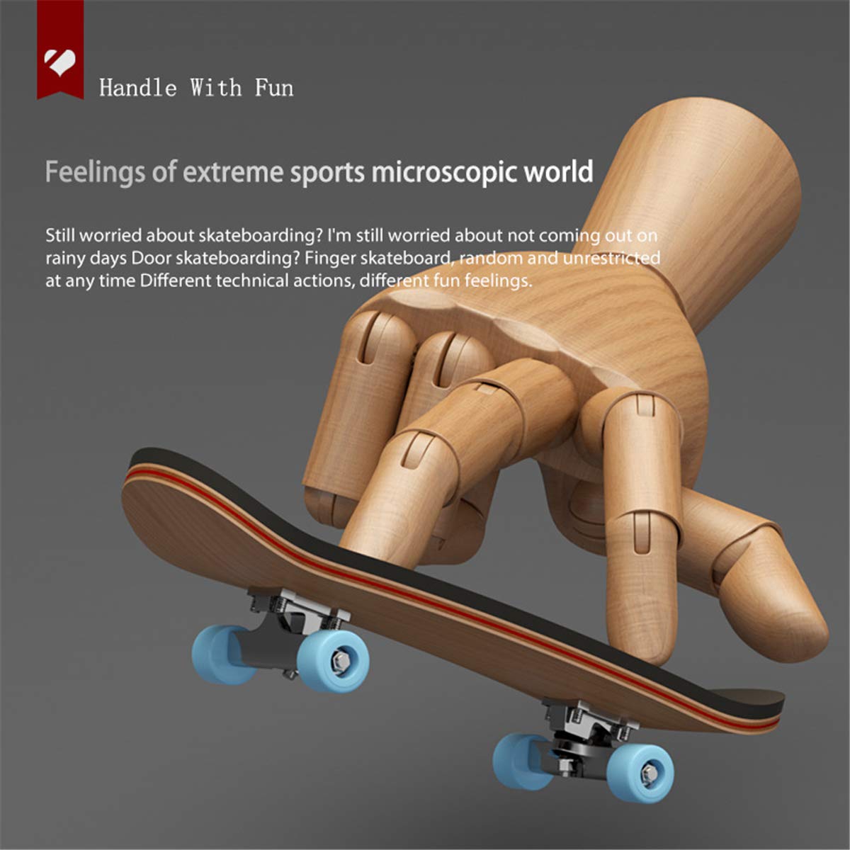 WANGYUMI Finger Skateboard Wooden Fingerboard Toy Professional Stents Finger Skate Set