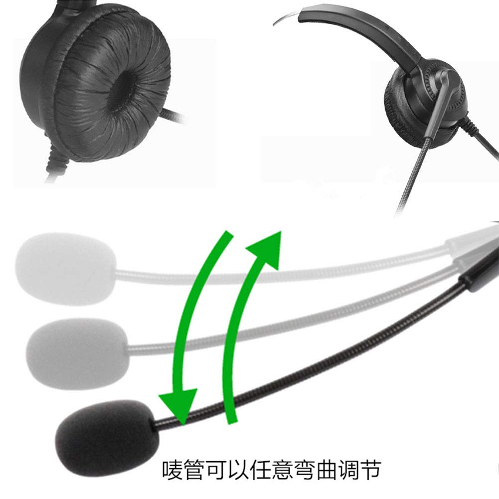 USB PC Headset, Noise Cancelling Stereo Gaming Headphones with Microphone Call Center for PC, Laptop, Tablet, TV, Skype