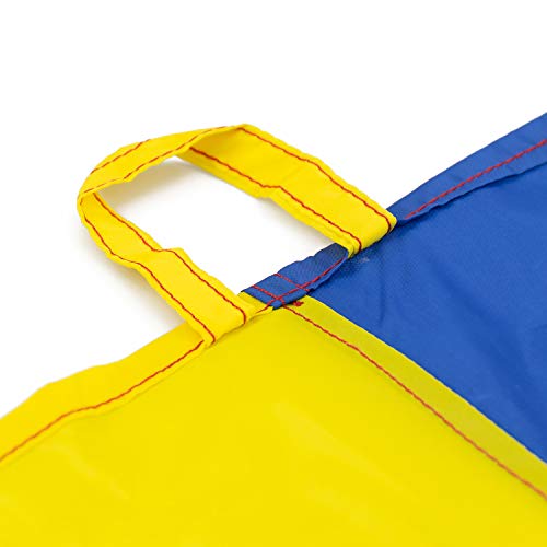 Tebery Kids Play Parachute with 12 Handles,12ft Multicolored Parachute for Tent Cooperative Games