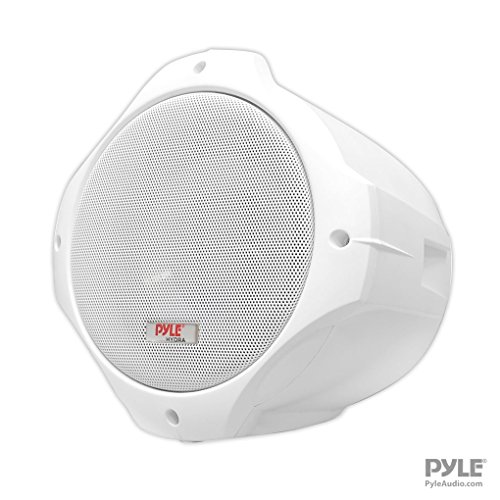 Pyle Waterproof Marine Wakeboard Tower Speakers - 8in Dual Subwoofer Speaker Set and 1β Tweeter with 300 Watt Power - 2-way Boat Audio Stereo System with Mounting Bracket - 1 Pair - Pyle PLMRW85