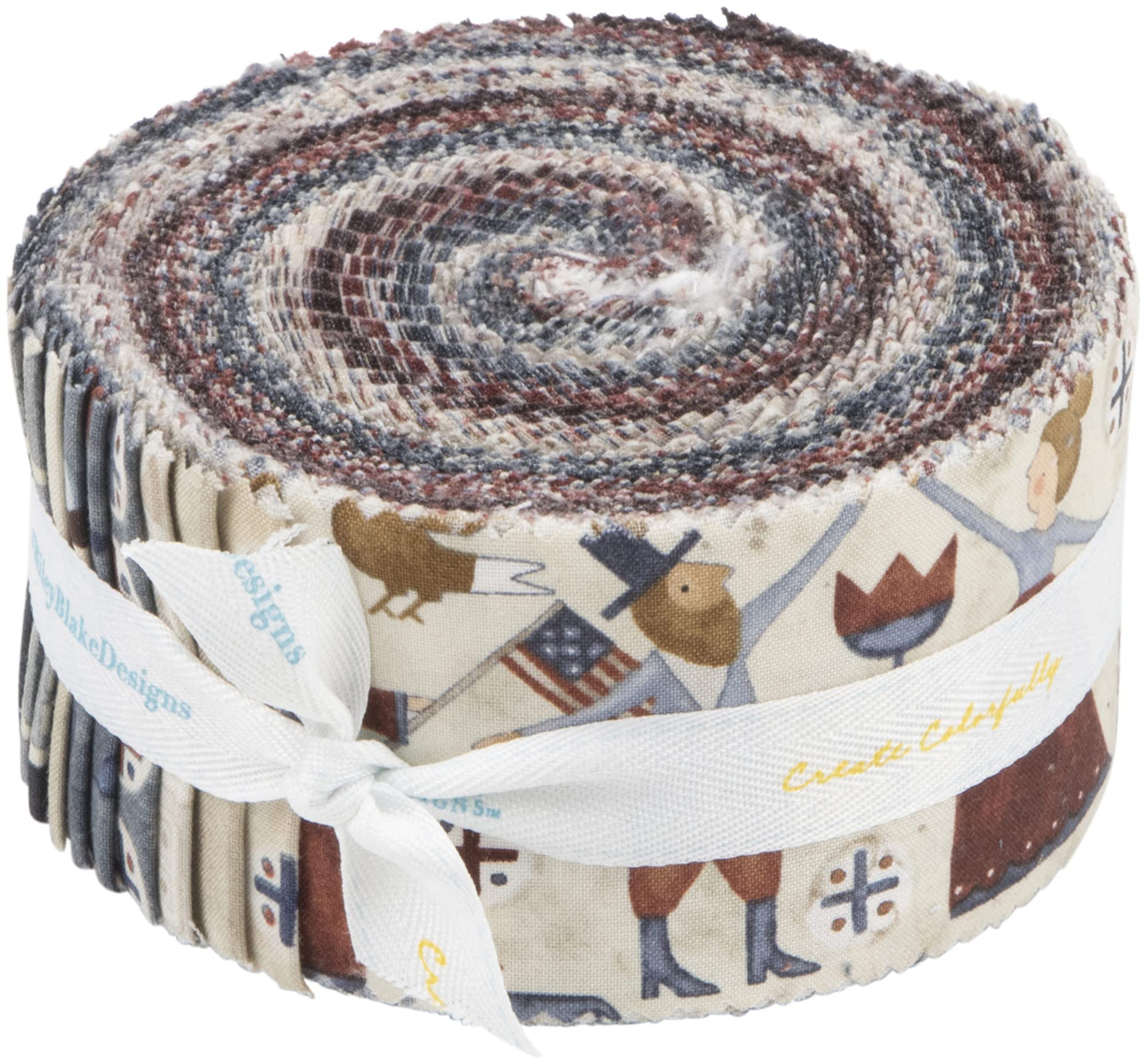 Teresa Kogut Bright Stars Rolie Polie 40 2.5-inch Strips Jelly Roll Riley Blake Designs RP-13100-40