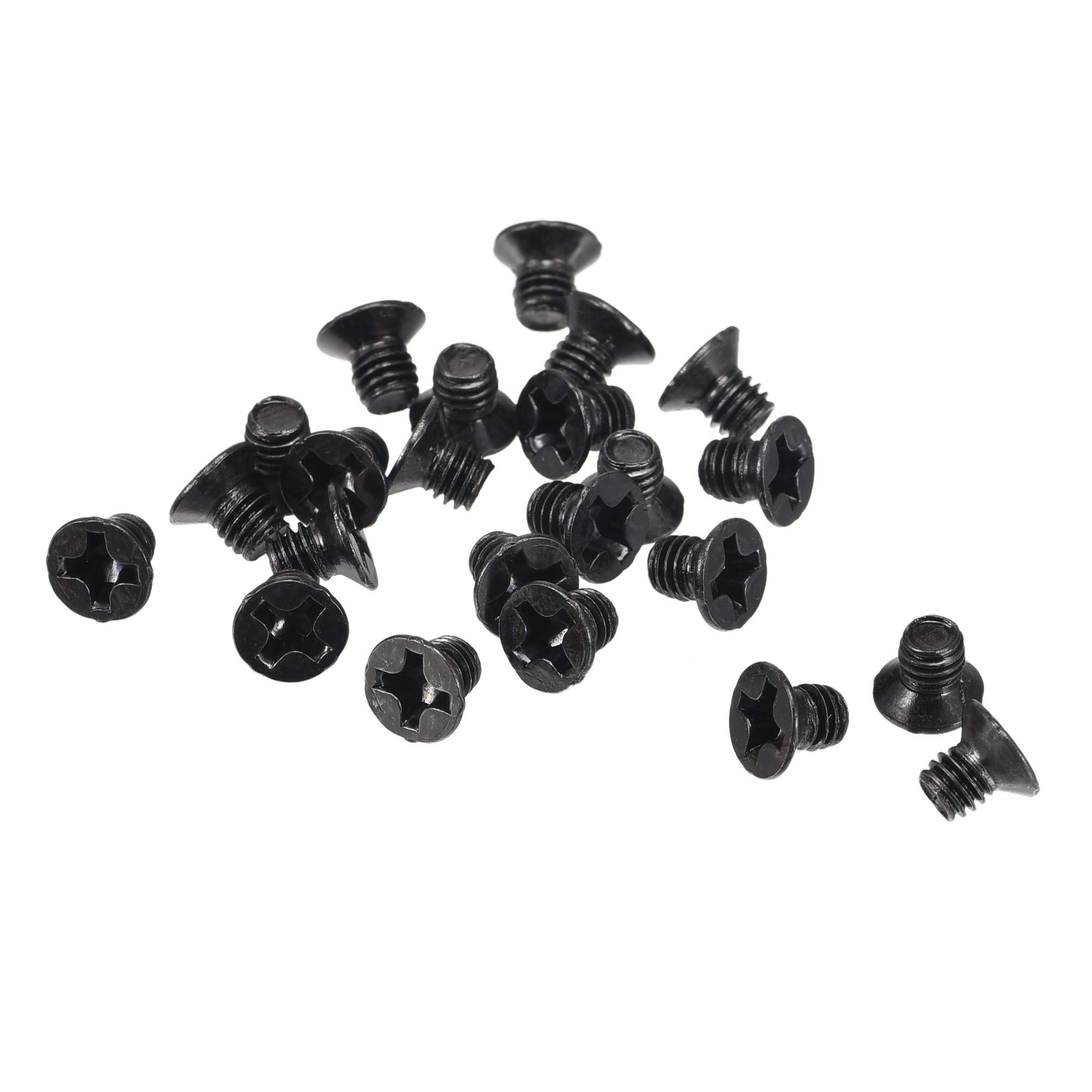 uxcell M3 x 4mm Phillips Screw Fastener Black for Laptop PC TV Fan Switch 350pcs