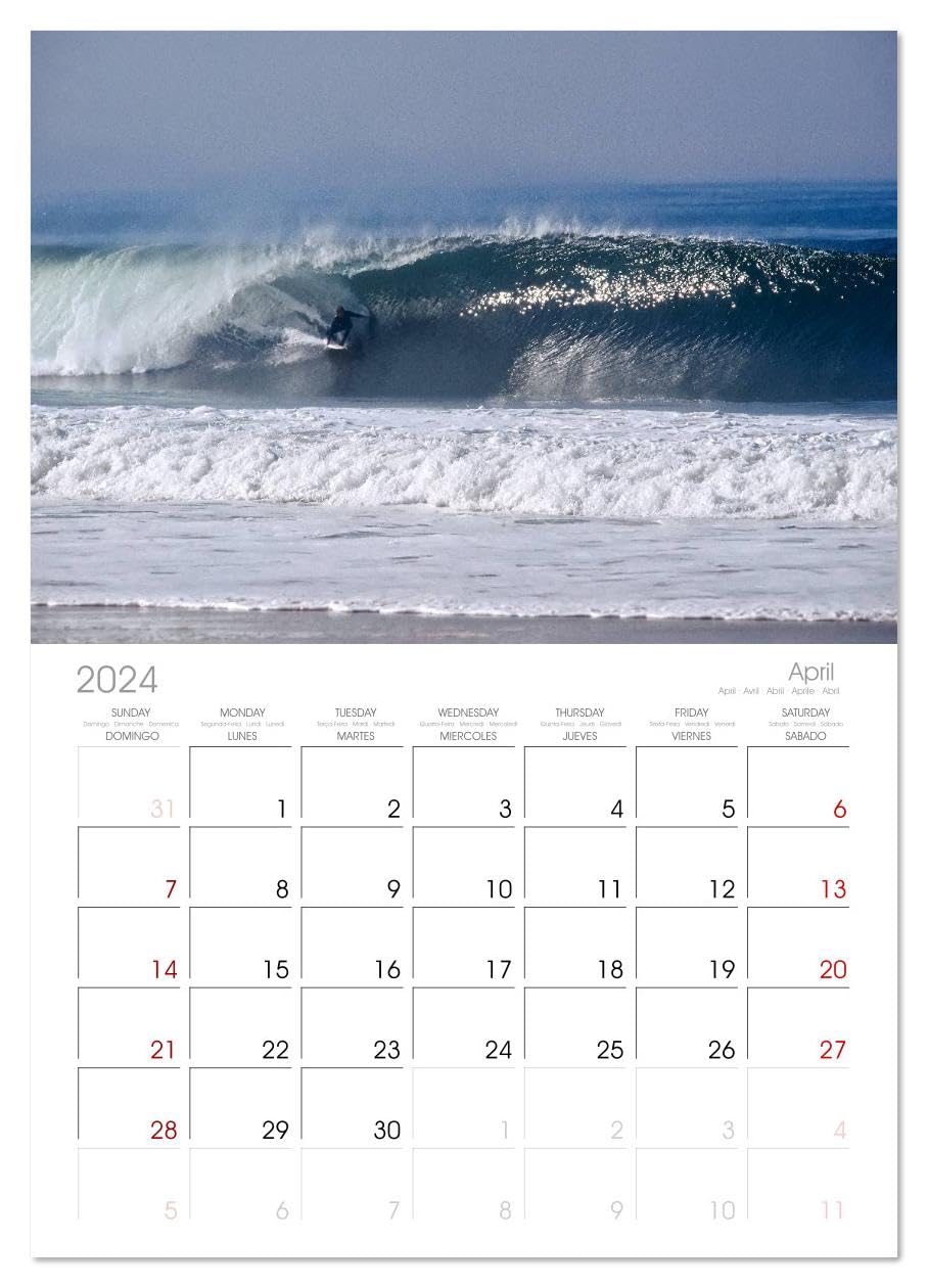 SURF PASSION 2022 Photos by Marion Koell (Monthly Wall Calendar 2024 11.7" x 16.5" (open)), CALVENDO 14 Month Calendar