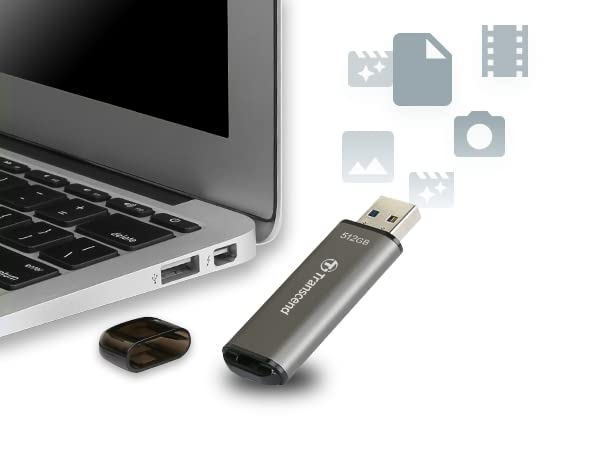 Transcend 128GB JetFlash 920 USB 3.2 Gen 1 Flash Drive TS128GJF920, Grey