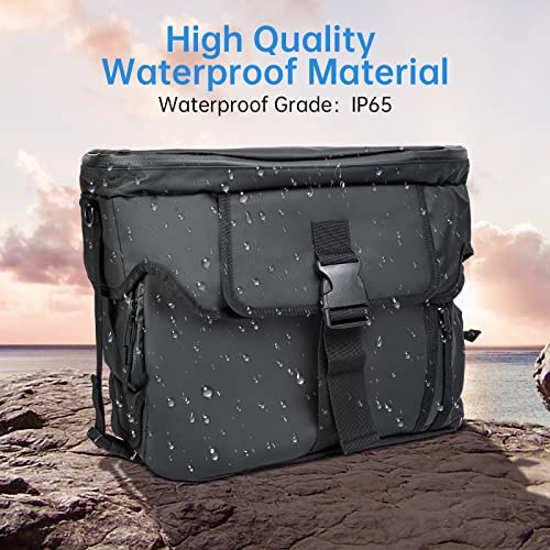 Waterproof Carrying Bag Compatible with ECOFLOW DELTA 2 Portable Power Station, Protective Sleeve, Dust Cover, Portable Power Station Bag with Adjusta