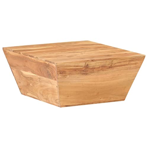 QJBSAVVA Coffee Table V-Shape 26"x26"x11.8" Solid Acacia Wood,Bedside Tables Side Tables End Tables Entrance Tables Suitable for Meeting Rooms, Reception Rooms, Offices