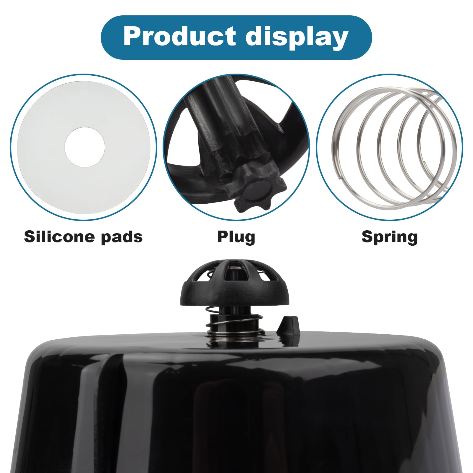 Showingo Coffee Machine Brew Basket Bottom Spring Loaded Stopper Kits(1 pack) ,Compatible with Mr. Coffee Parts 185774-000-000,112435-000-000, 112435000000, 112435 000 000