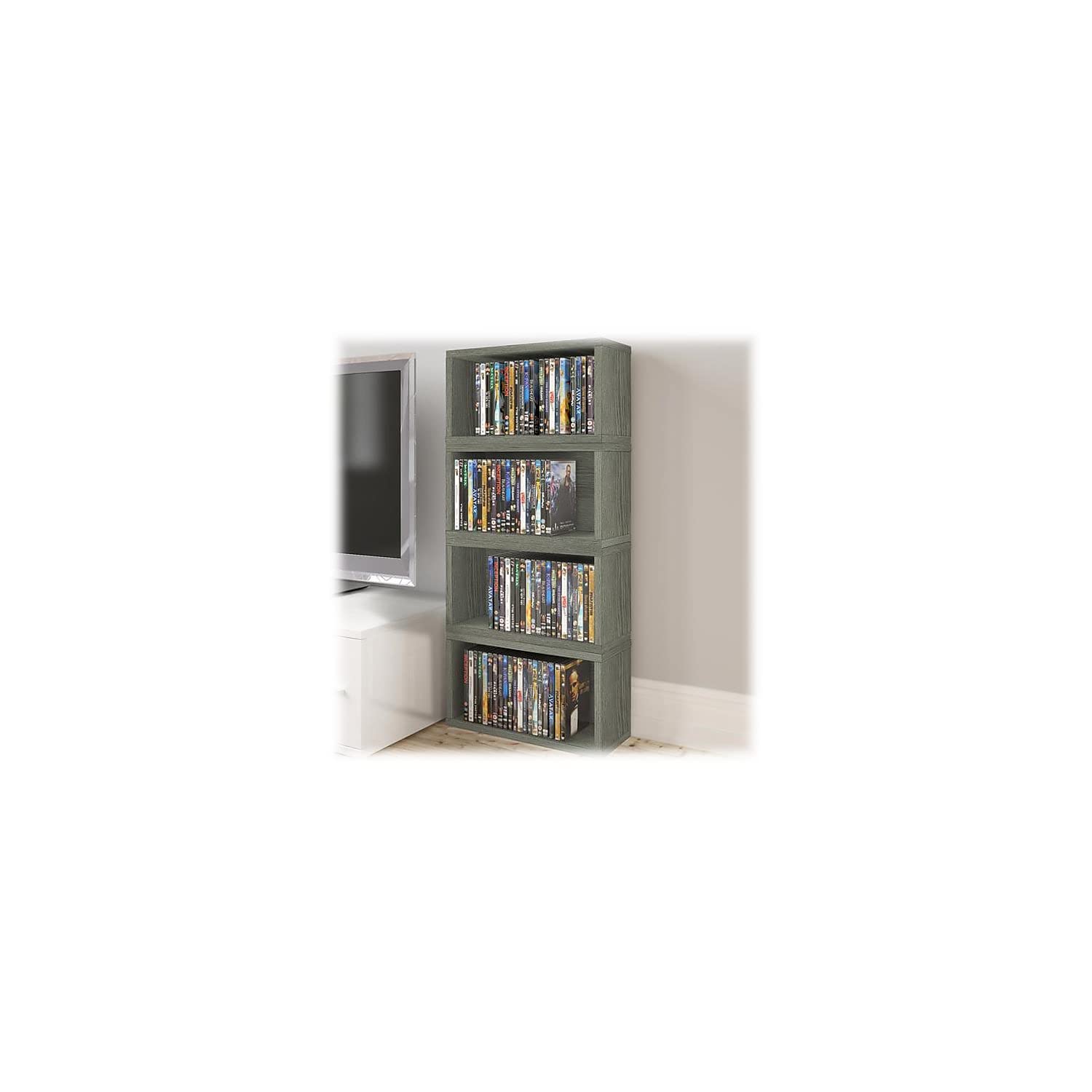 Way Basics DVD Storage Media Shelf - Holds 30 PS5 Games Bluray (Tool-free Assembly)