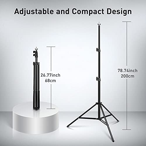 White Screen Backdrop with Stand 5x6.5ft, Foccalli Photography Backdrop Stand with Chromakey Muslin Background, 5 Backdrop Clips and Sandbag for Streaming Gaming Photoshoot