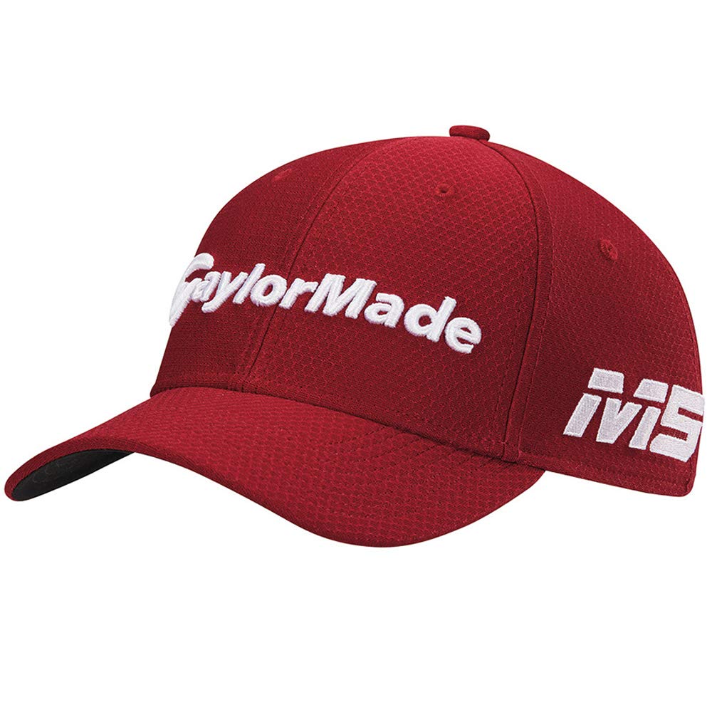 TaylorMade 2019 New Era Tour 39Thirty Hat, Cardinal, L/XL