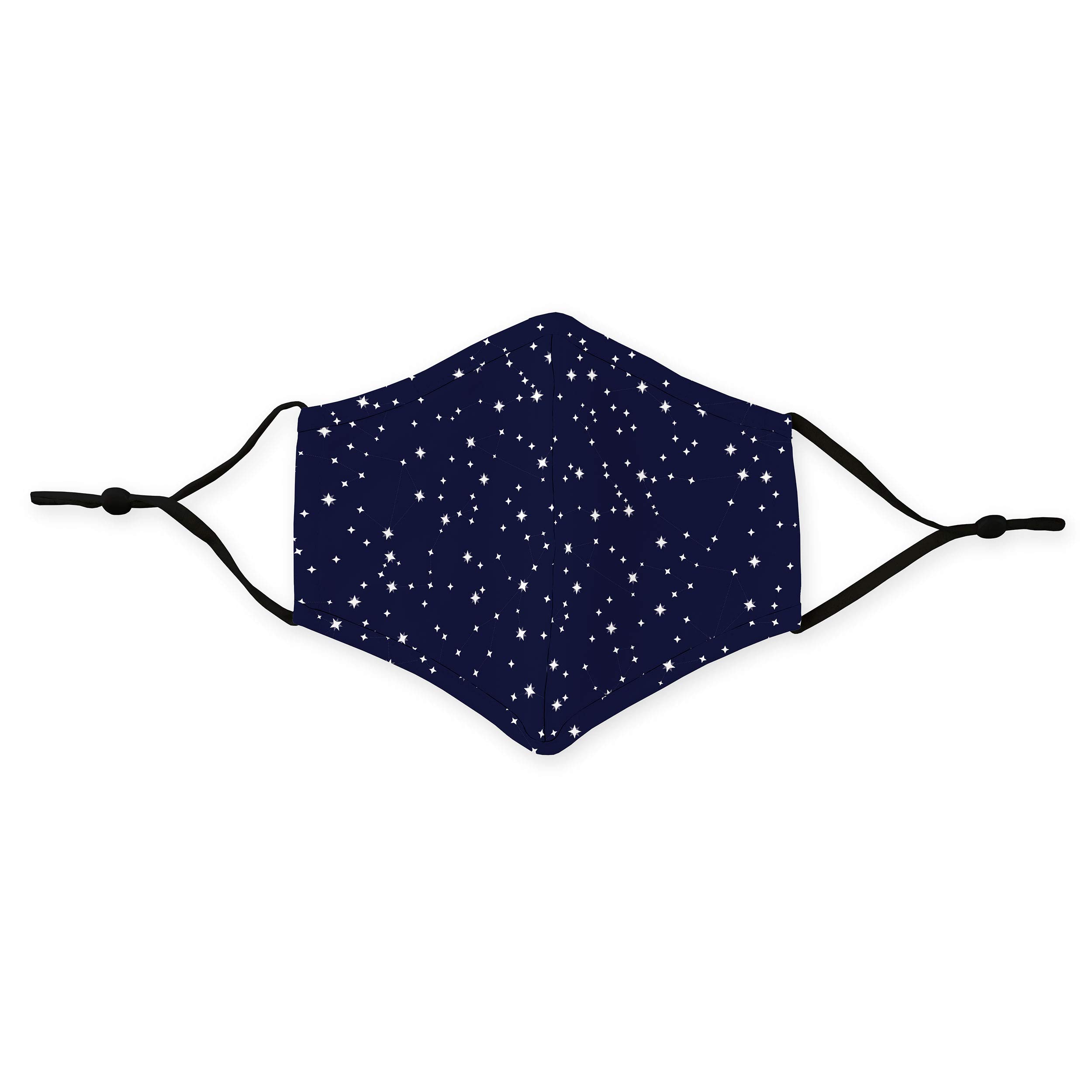 WEDDINGSTAR 3-Ply Adult Washable Cloth Face Mask Reusable and Adjustable with Filter Pocket - Starry Night