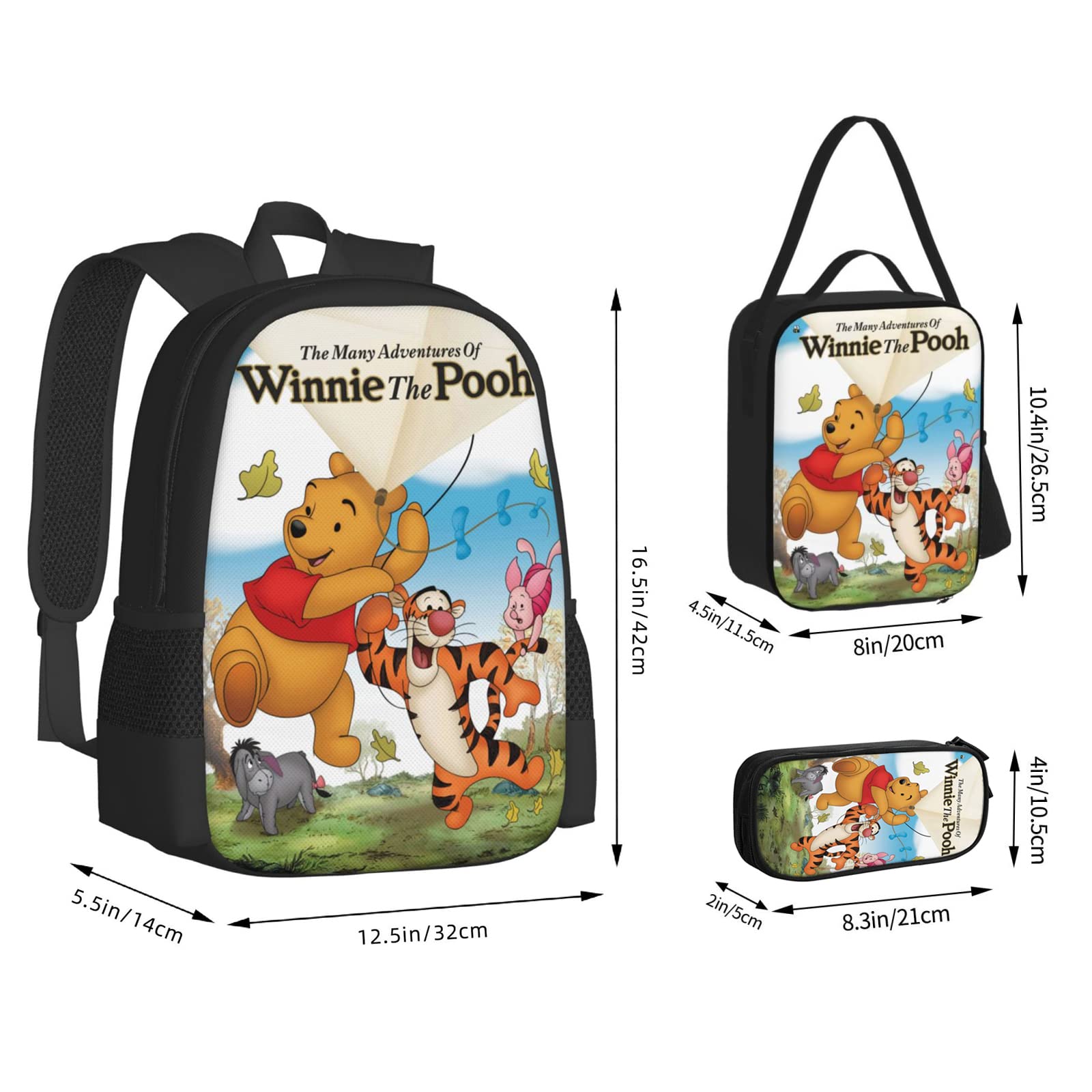 UINTA Cartoon Backpack Set with Pencil Case Bookbag Lunch Bag for Boy Girl