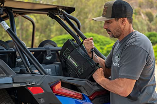 Rhino USA Tool Bag Roll - Heavy Duty Canvas Organizer Pouch for Tools - Ultimate Travel Tool Storage Kit for UTV, Car, Truck, 4x4 Offroad - Upgraded with Labeled & Removable Pouches - Secured for Life