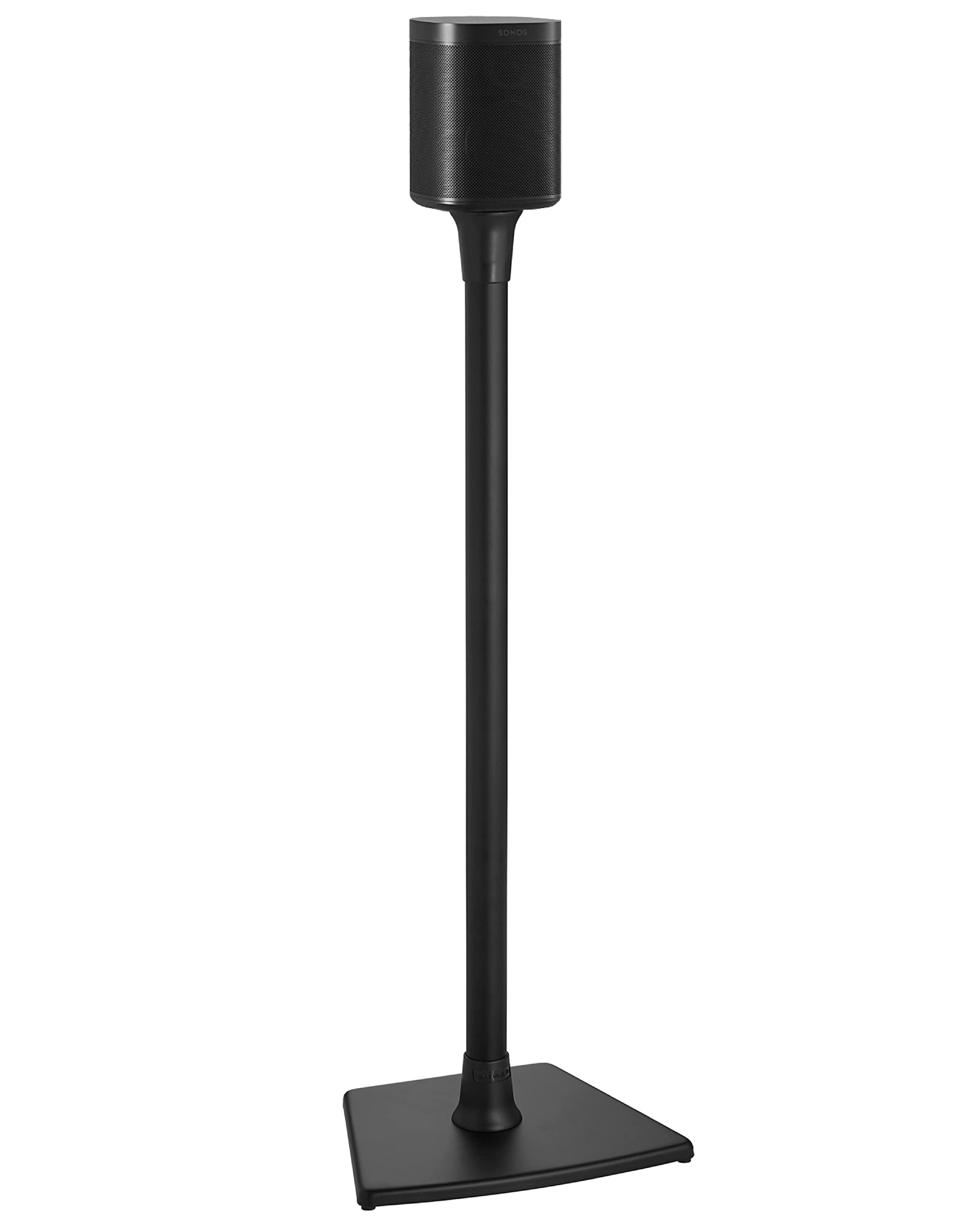 Sanus Speaker Stands Pair for Sonos One, One SL & Play:1 Speakers - Premium Fixed Height Speaker Stands w/Built-in Cable Management Channels & Easy 3-Step Install - Black Stands Pair