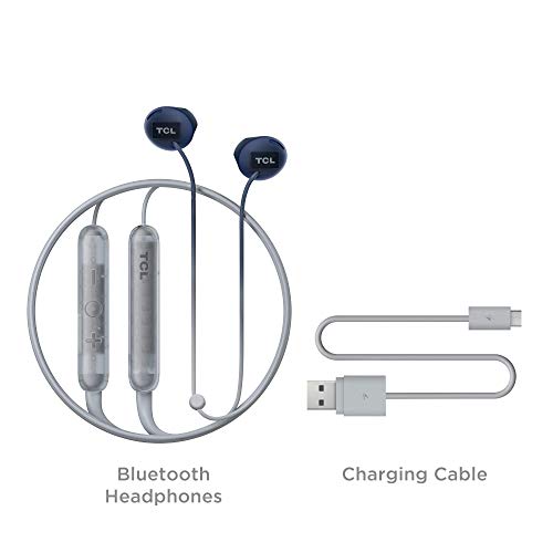TCL SOCL200BT Wireless Earbuds Bluetooth Headphones with 12.2mm Speaker Drivers for Rich Bass and Clear Sound, Built-in Mic - Phantom Black, One Size