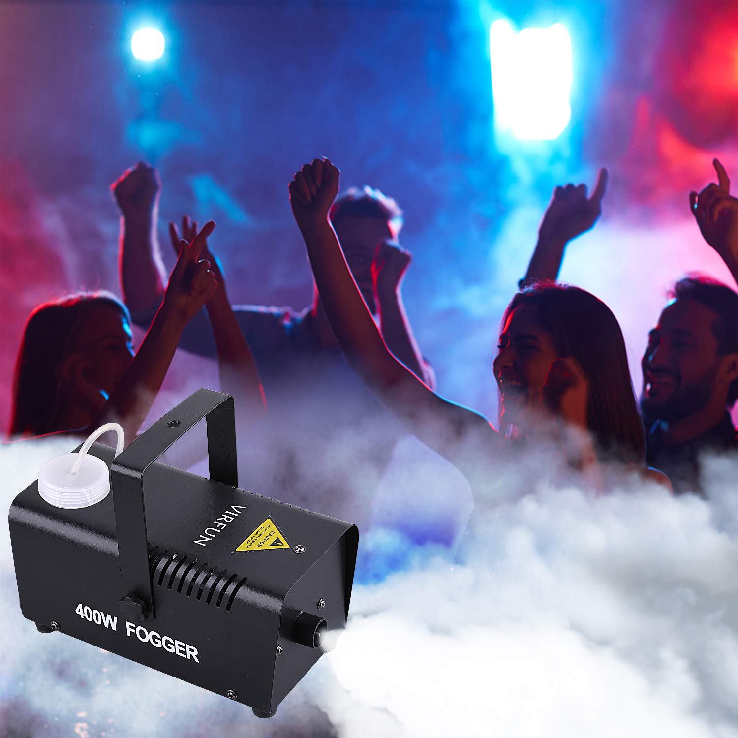 VIRFUN Fog Machine, Smoke Machine with Wireless&Wired Remote Control for Parties Halloween Wedding and Stage Effect, 400W