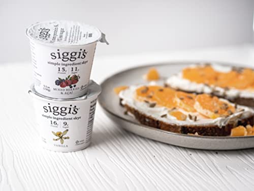 siggi's® Icelandic Strained Nonfat Yogurt, Acai Mixed Berry, 5.3 oz. Single Serve Cup – Thick, Protein-Rich Yogurt