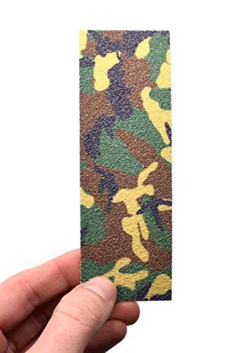 Teak Tuning 3PK Premium Fingerboard Skate Grip Tape, Camouflage Edition - 114mm x 38mm - Set of 3 Sheets - Adhesive Backing