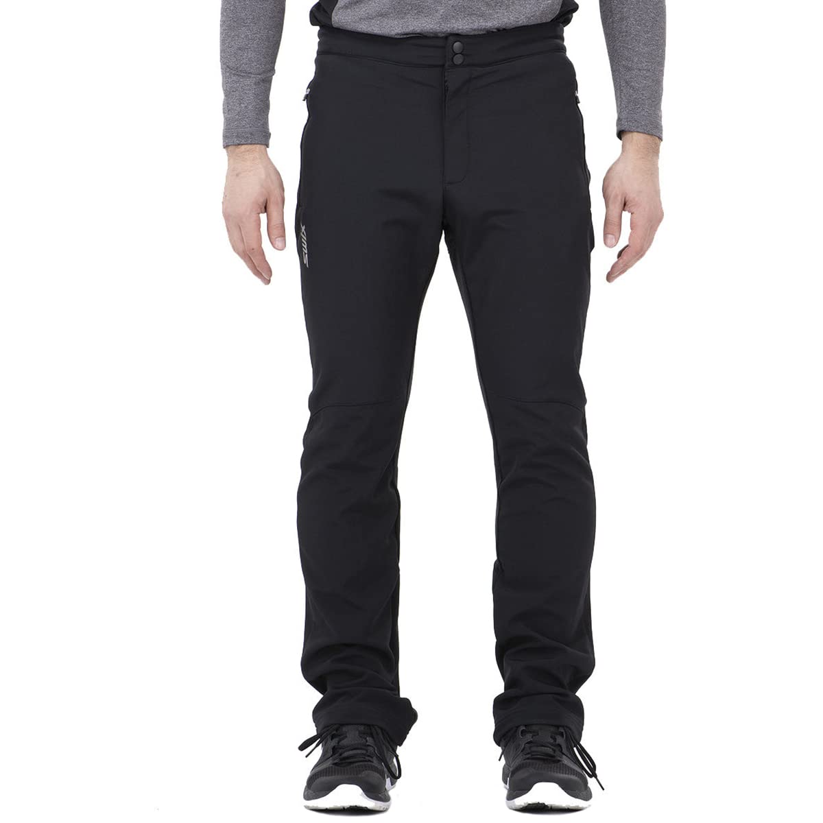 Swix Men's Winter Cross Country Skiing Corvara Softshell Pants, XL Black