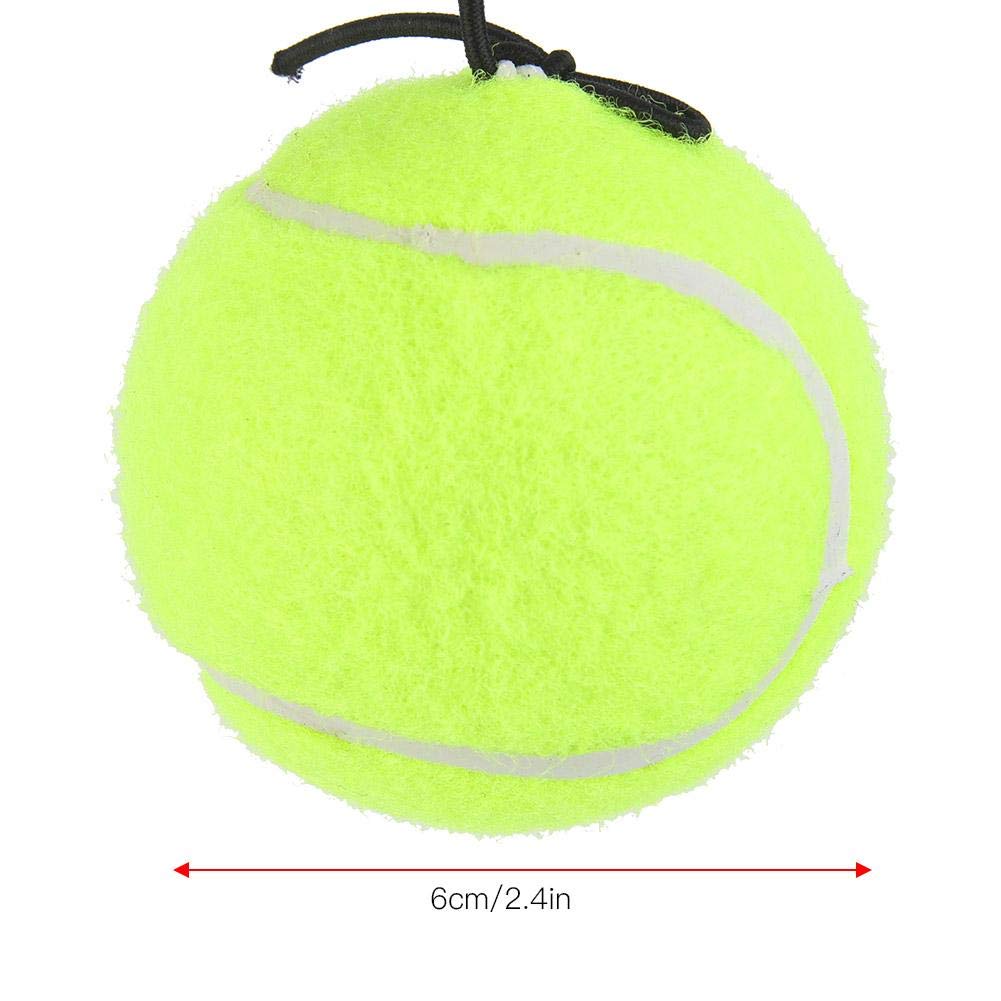 Tennis Ball, Tennis Ball Parking Aid,Tennis Beginner Training Ball with Elastic Rubber String for Single Practice, Rubber Woolen Trainer Tennis Ball