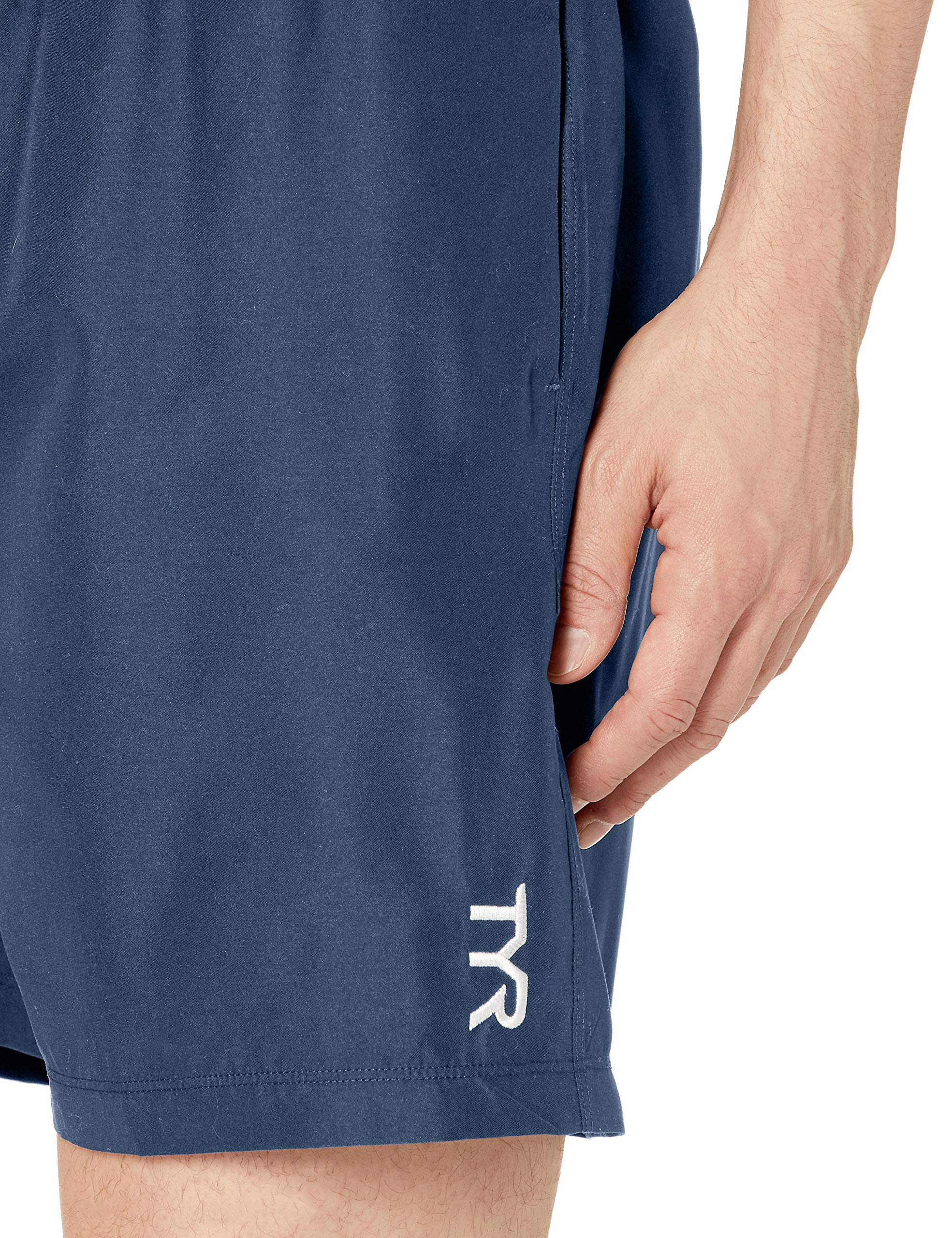 TYR Men's Solid Atlantic Swim Short, Storm, L