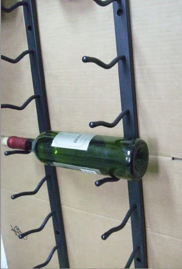 ZUOTEN 9 Bottle Wall Mounted Wine Rack | Black Fashion Modern Wine Cabinet Wall Mounted Wine Bottle Rack Metal Mounted Wine Rack Hanging Wine Rack for Home