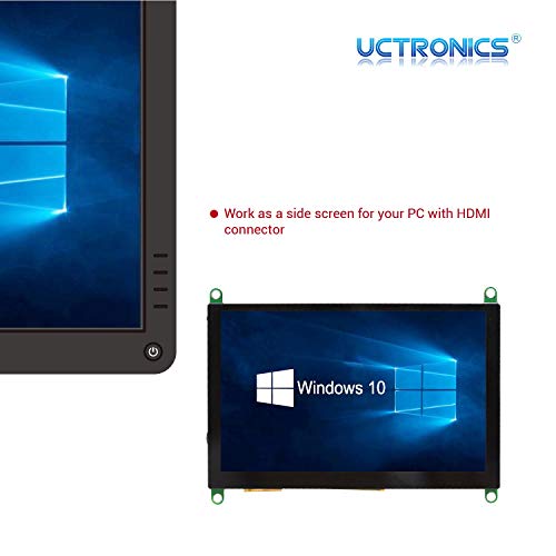 UCTRONICS 5 Inch Touch Screen for Raspberry Pi 4, 800×480 Portable Capacitive HDMI LCD Touchscreen Display Monitor for Pi 4 B, 3 B+, Windows 10 8 7 (Free Driver)