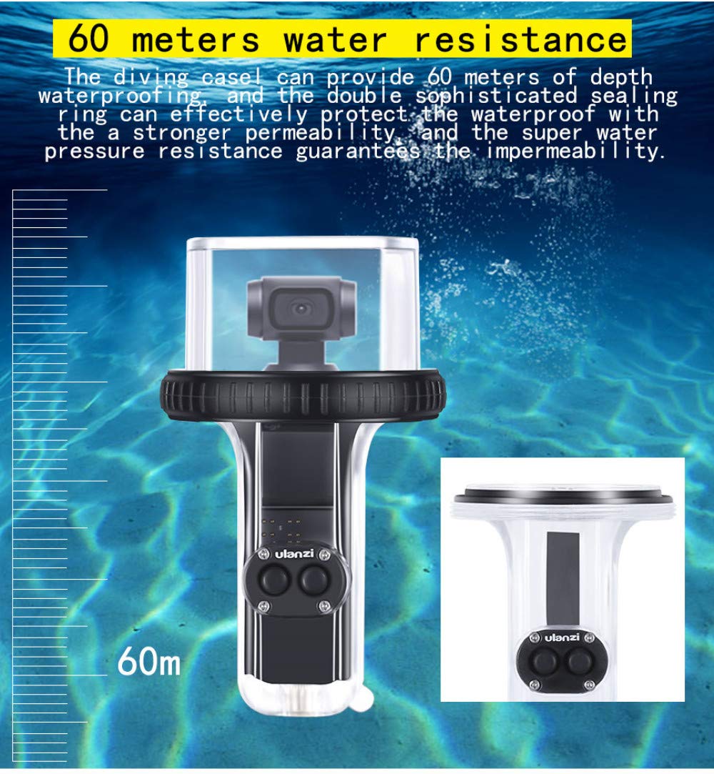 ULANZI OP-10 60 Meters Waterproof Case Underwater Housing Compatible for DJI OSMO Pocket Gimbal
