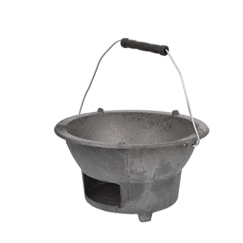 TAMYID Charcoal Grills, Grill Stove Charcoal Barbecue Camping Small Outdoor Iron Portable Cast Fire Tabletop Style Mini