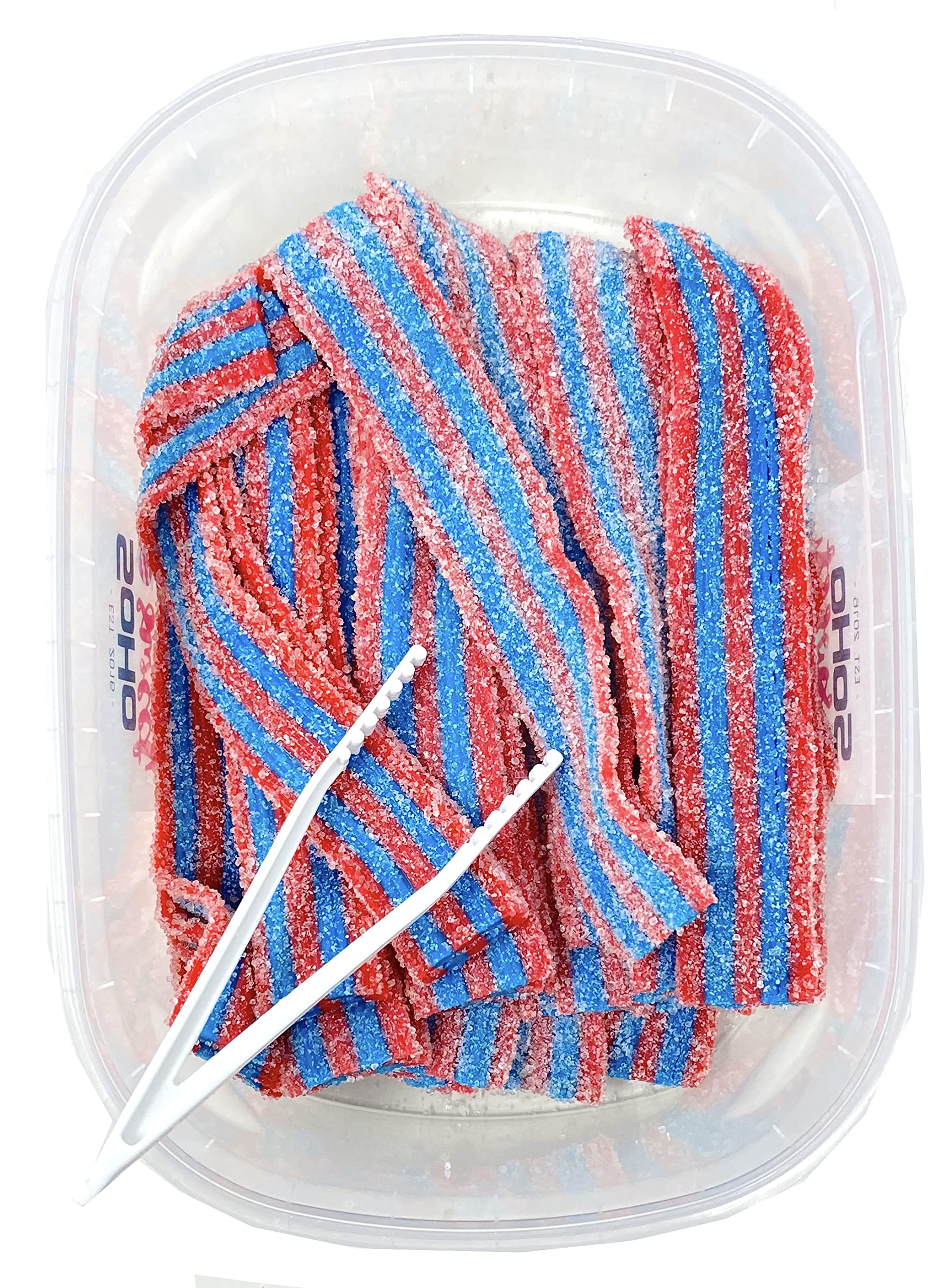 Soho Sweet Sour Belts Non-GMO Candy Belts β Sour Cotton Candy Belts, Halal Candy (Pack of 2, 1 Pound Each)