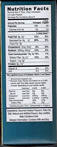 Riehle's Select Popping Corn Hulless Butter Microwave Popcorn, 3Count.