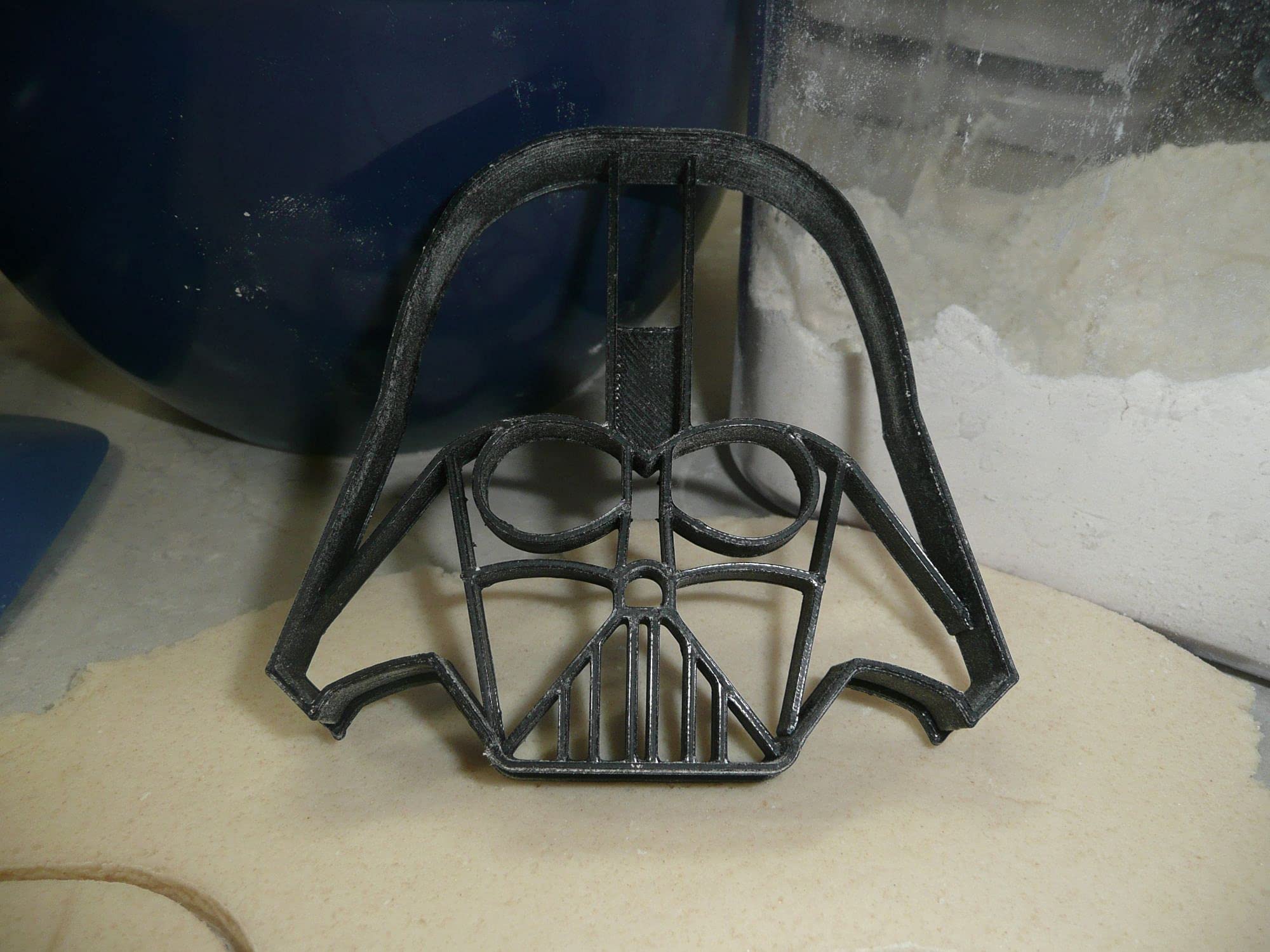 YNG DARTH VADER HEAD HELMET STAR WARS MOVIE CHARACTER COOKIE CUTTER 3D PRINTED MADE IN USA PR4131 Black