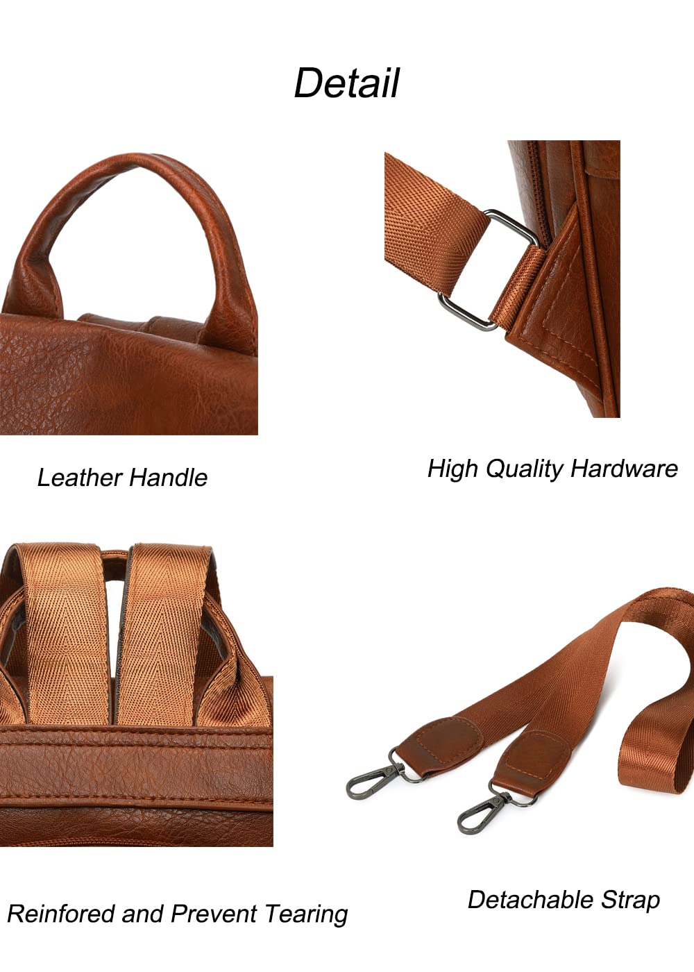 Shaelyka Convertible Backpack Purse for Women, Water-resistant Backpack with Anti-theft Design