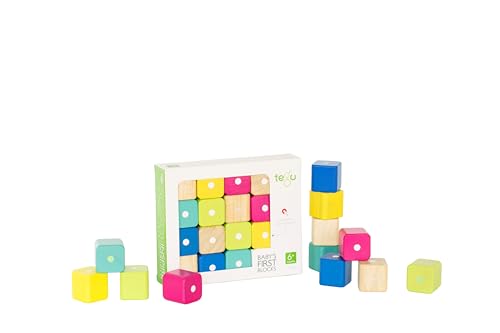 Tegu 15 Piece Magnetic Baby’s First Building Blocks, Tints