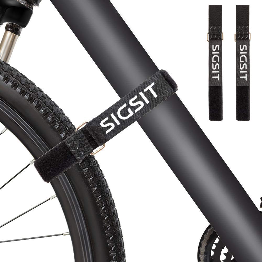 SIGSIT Reusable Bike Wheel Strap Bike Wheel Stabilizer Straps with Innovative Wavy Gel and Durable Hook & Loop - 2 Count
