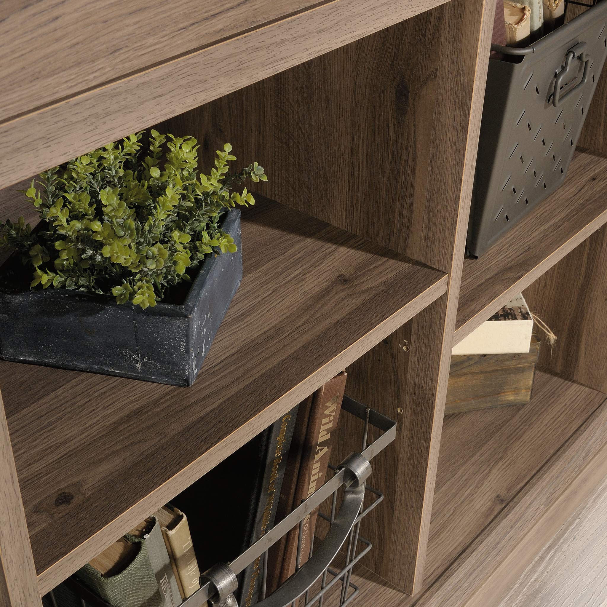 Sauder Barrister Lane Storage, L: 34.41" x W: 16.77" x H: 36.02", Salt Oak Finish