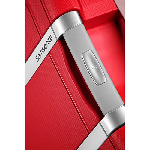 Samsonite S'Cure Hardside Luggage with Spinner Wheels, Crimson Red, Checked-Large 28-Inch
