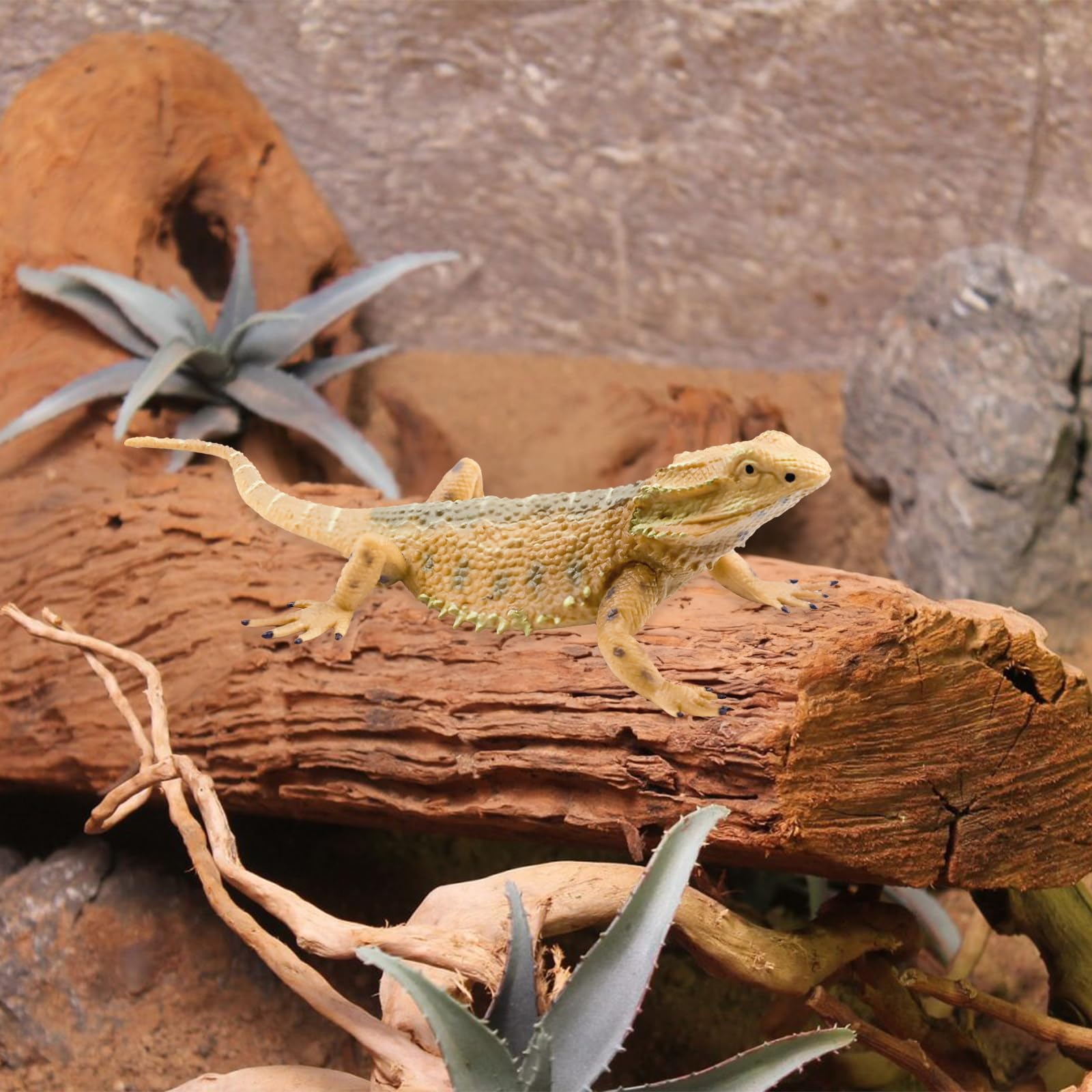 Rismise Lizard Figurine Toys Lizard Animals Figures Lizard Toys Plastic Lizard Model Bearded Dragon Animal Figurines for Cake Decoration Educational Toys Gecko Animal Trick Reptile Prank Props