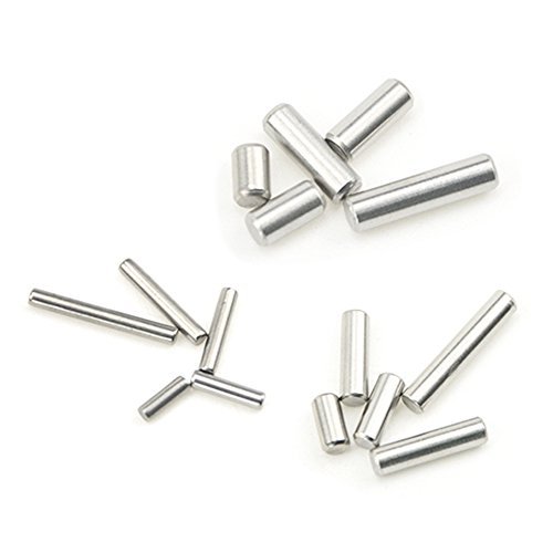 XINGYHENG 75PCS 15 Kinds M2 M3 M4 304 Stainless Steel Dowel Pins Assortment Kit( Round Straight Pin Fixed Element Set with A Storage Box)