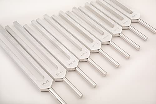 Solfeggio Tuning Forks for Healing by Omnivos for Sound Therapy, Chakra Healing, Includes the 528 hz Tuning Fork, Made in the USA