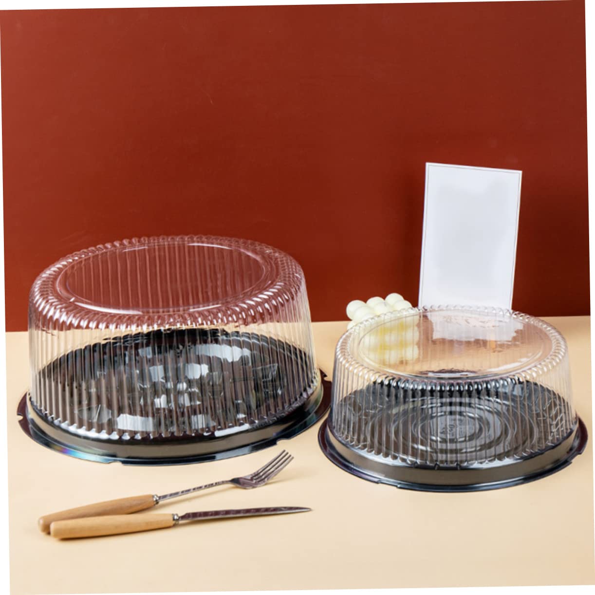 SOLUSTRE 10pcs Packing Box Cake Box Muffin Dome Cases Cake Container Take Out Cake Carrier Transparent Cake Clear Cake Carrier Cake Display Containers Strawberry Box Portable Child Plastic
