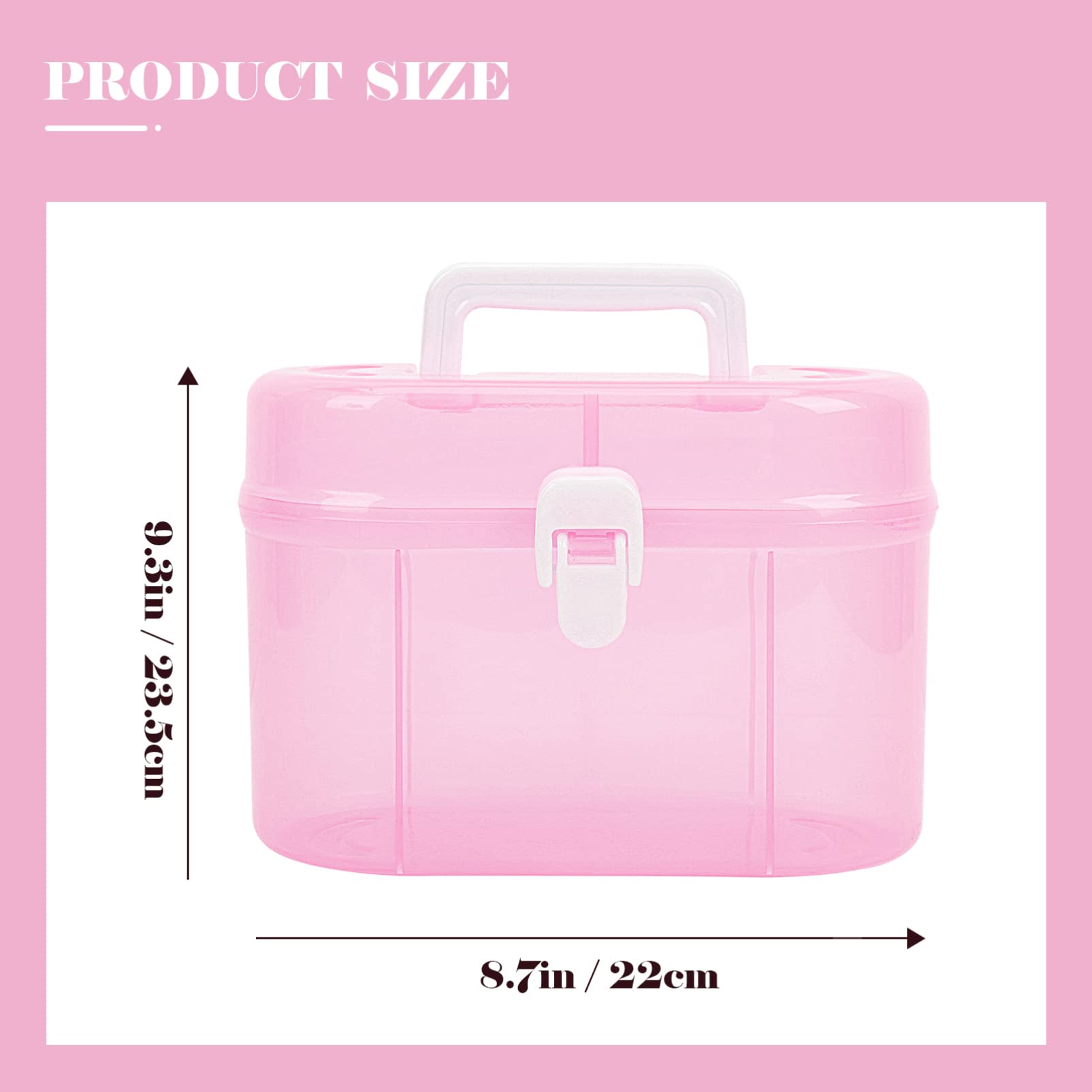 Zerodeko Box Double Layer Suitcase Desk Gadgets Suitcase for Sewing Basket Toys for Office Carrying Cases Kids Suitcase Art Bins Storage Containers Kid Toys Crafts Plastic Foldable Travel