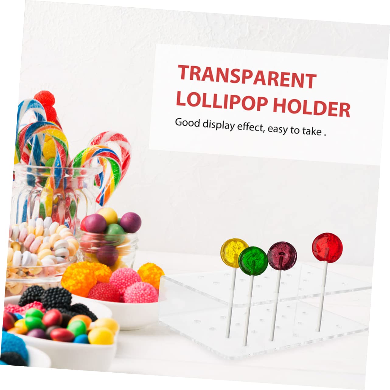 SECFOU 2Pcs Lollipop Display Stand Lollipop Stand Candy Table Lollipop Holder Lollipop Tree Lollipop Holder Stand Treat Holder Candy Lollipop Candy Display Rack Acrylic Dessert Cake