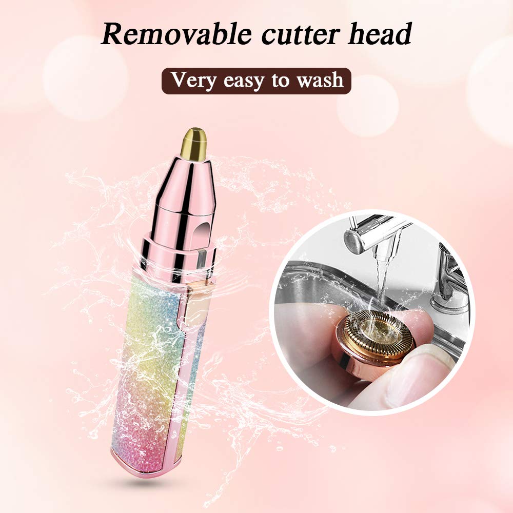 Women's Hair Removal Eyebrow Trimmer 2 in 1 Eyebrow Lips Body Facial Hair Removal Colorful